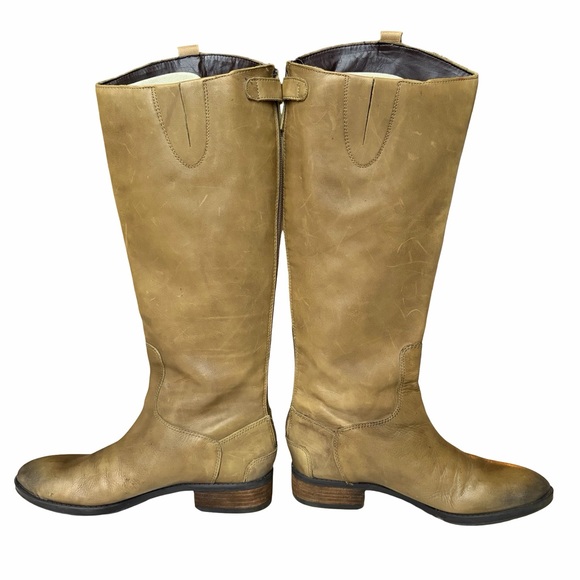 Sam Edelman | Shoes | Sam Edelman Penny Taupe Leather Riding Boots ...